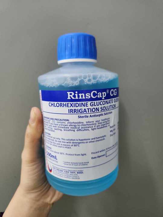 RINSCAP Chlorhexidine Gluconate 0.05% w/v Irrigation Solution 500ml ...