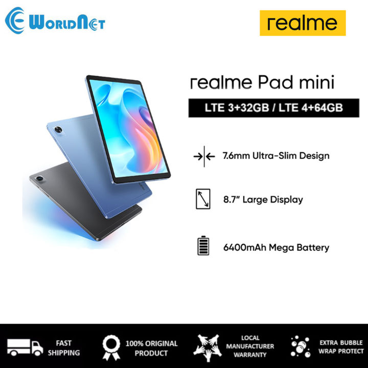 realme Pad Mini 8.7 4G LTE Mobile Tablet 3GB+32GB / 4GB+64GB - 7.6mm ...