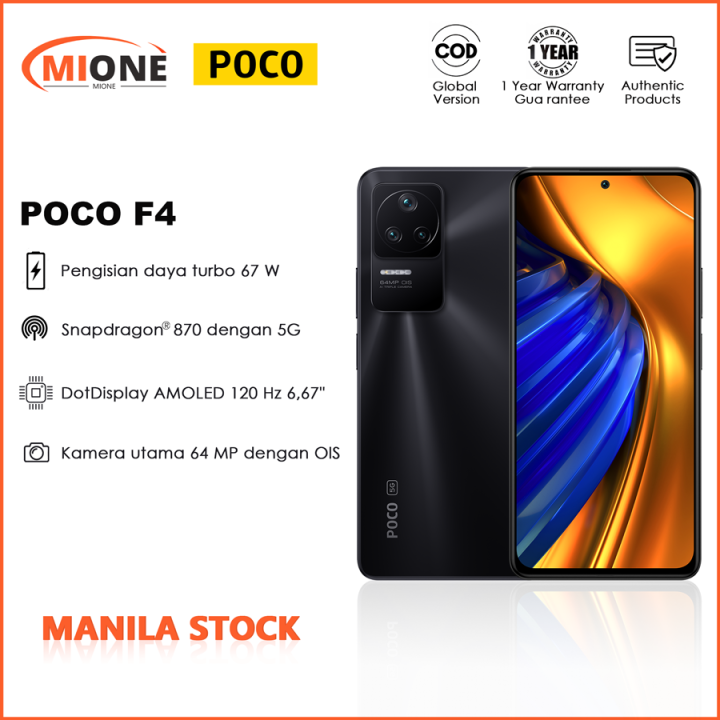 【Mione】POCO F4 Phone 6+128GB/ 8+256GB Snapdragon® 870 with 5G 120Hz 6. ...