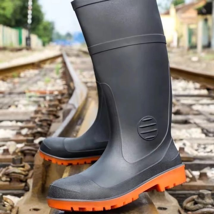 Sepatu Boots Karet Boot Hitam Pria Kerja Safety Proyek Bot Panjang Vpr ...