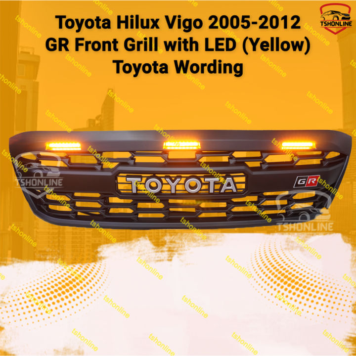 Toyota Hilux Vigo 2005-2012 Front Grill (Yellow LED)/ KUN25 Vigo Front ...