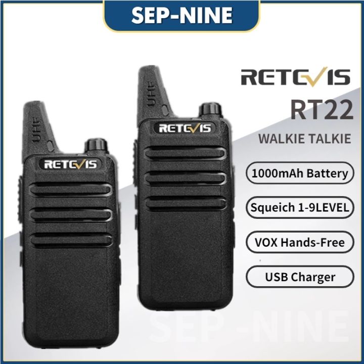 ☸ RETEVIS RT22 Mini Walkie Talkie PMR 446 Portable Two-way Long Range ...
