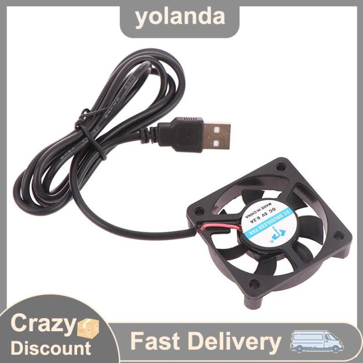 【yolanda】 1Pc DC5010 Silent Fan 5V Oily USB Cable Humidifier Connector PC Fan Cooler Heatsink ...