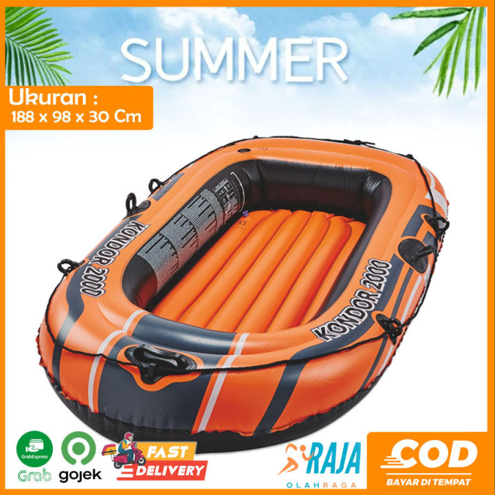 Bestway 61100 Perahu Karet 2 Orang Hydro Force Raft - Orange | Lazada ...