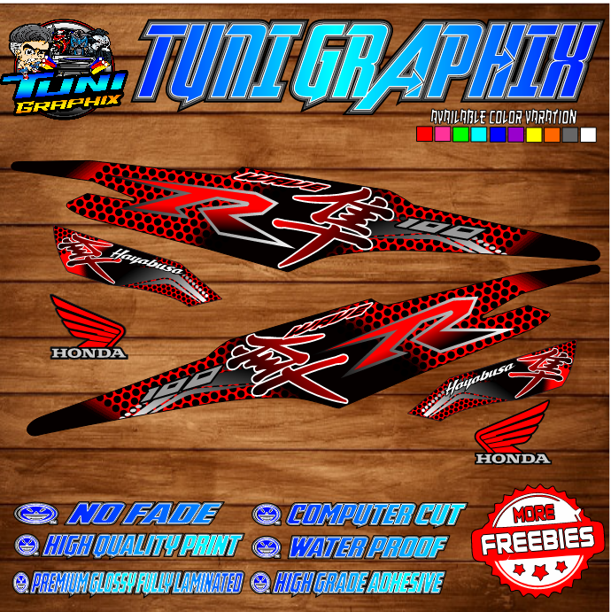 Honda Wave 100 R Hayabusa Sticker Decals More freebies | Lazada PH