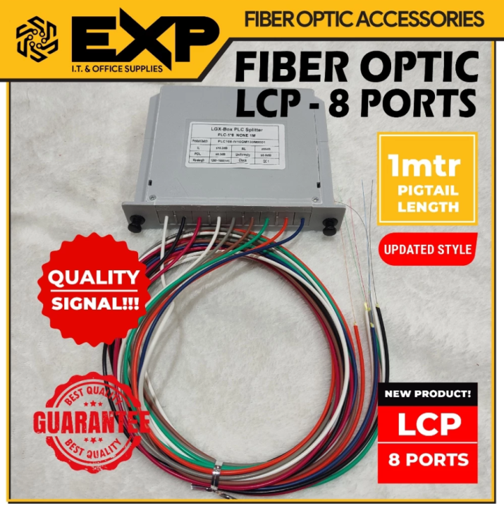 FIBER OPTIC | LCP (8 PORTS) CASSETTE TYPE | PURE PIGTAIL | FUSION TYPE ...
