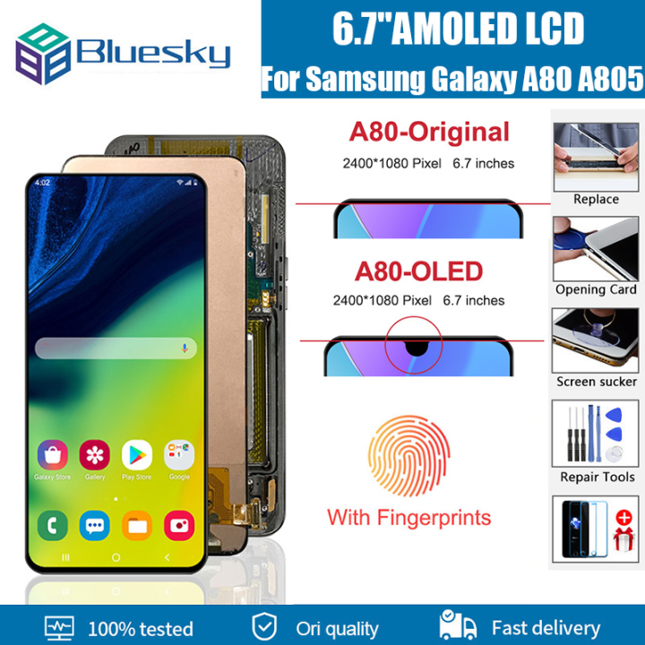 Bluesky 6.7" Original LCD For Samsung Galaxy A80 LCD Display Touch ...