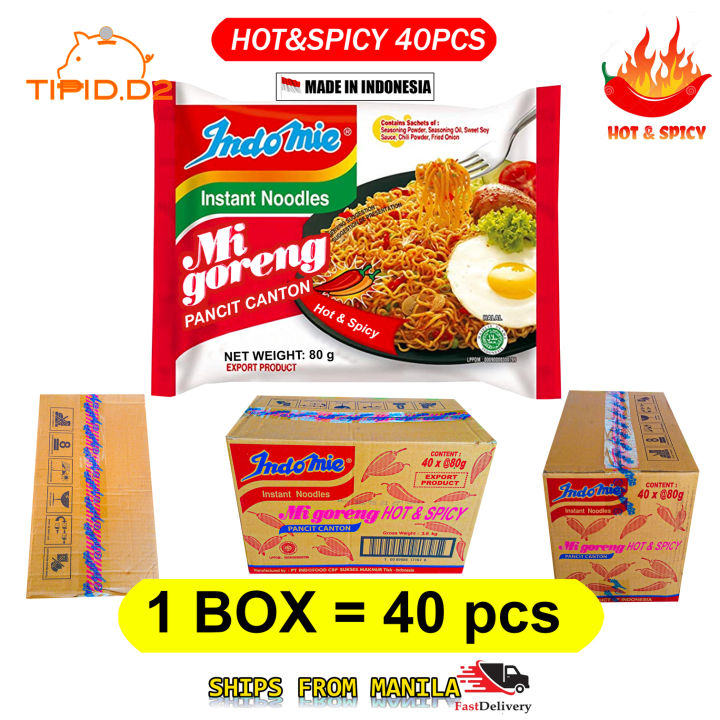 Indomie Mi Goreng Hot & Spicy Dry Noodles 80g/pack 40PACKS | Lazada PH