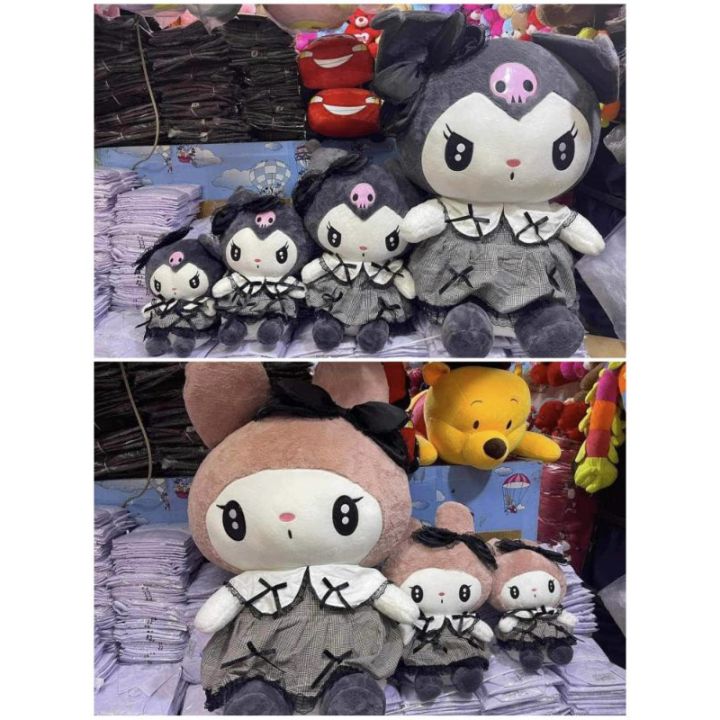 COD SANRIO KUROMI, MY MELODY WITH BLACK DRESS STUFFTOY | Lazada PH