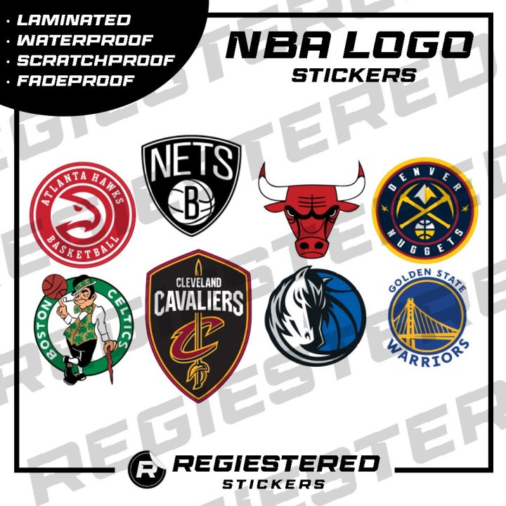 PT 1 NBA Logo Sticker Waterproof Laminated Outdoor Indoor Helmet ...