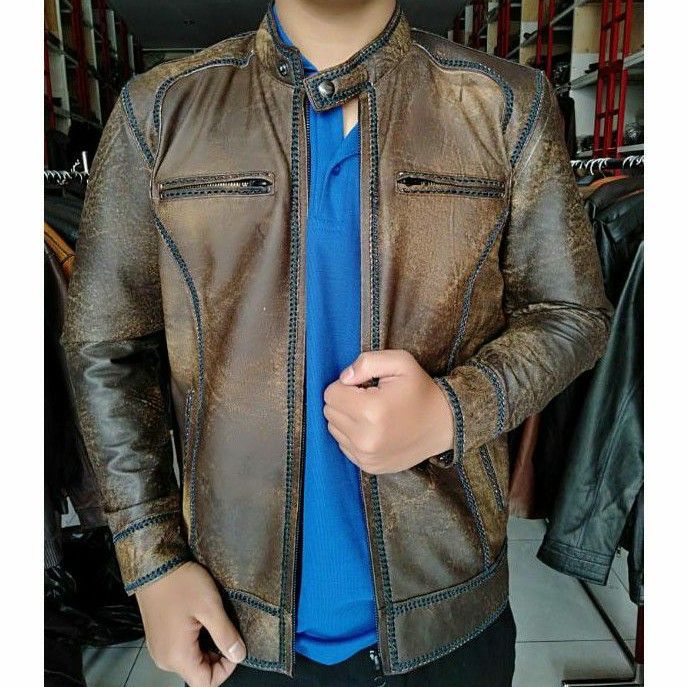 Jaket Brown Kulit Domba Kulit domba Garut super No 1 | Lazada Indonesia