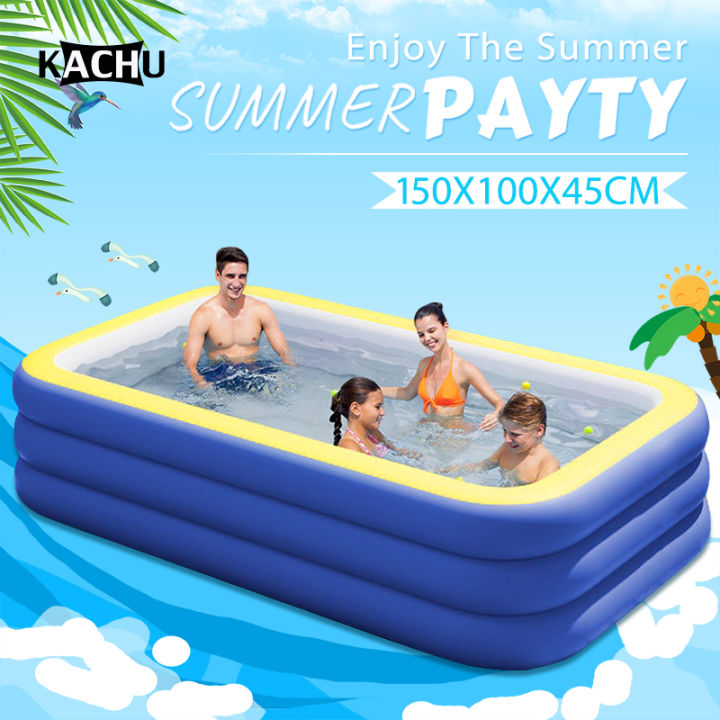 Inflatable swimming pool Outdoor children's adult pool Outdoor thick ...