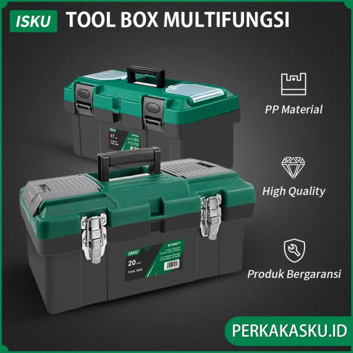 ISKU Tool Box Tool Bag Perkakas multifungsi portabel kotak bengkel 12 ...