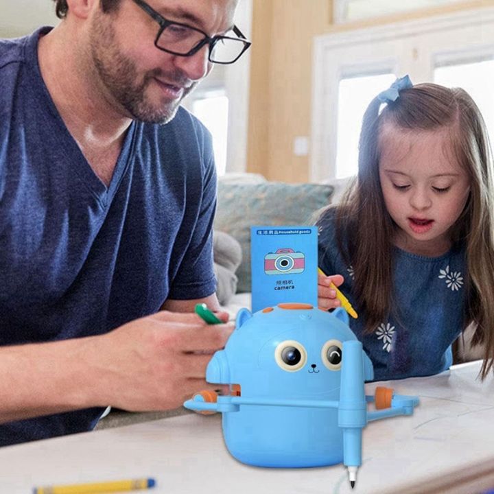 【JUS】-Interactive Educational Drawing Robot, 100 Drawing Cards ...