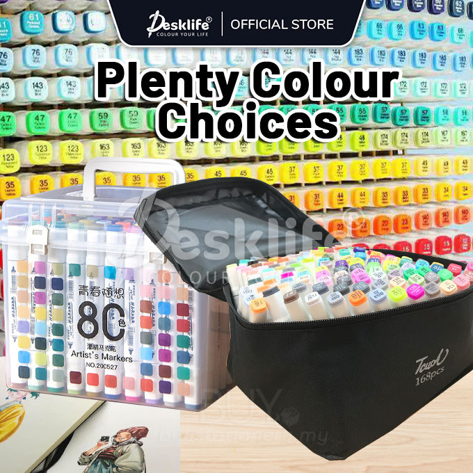 Desklife Touch Art Marker Twin Tip Permanent Marker MP00 Colour Pen Set ...
