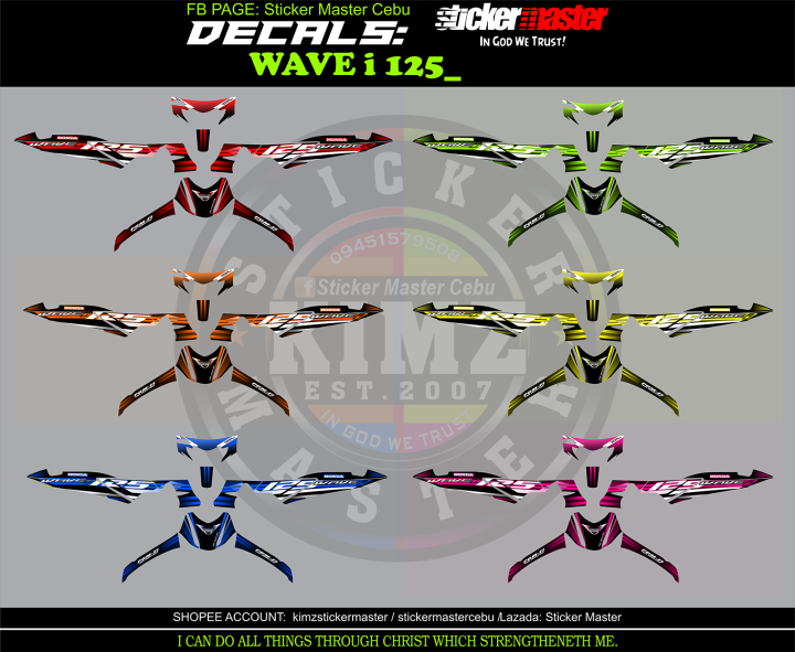 WAVE i 125 FULL DECALS | Lazada PH