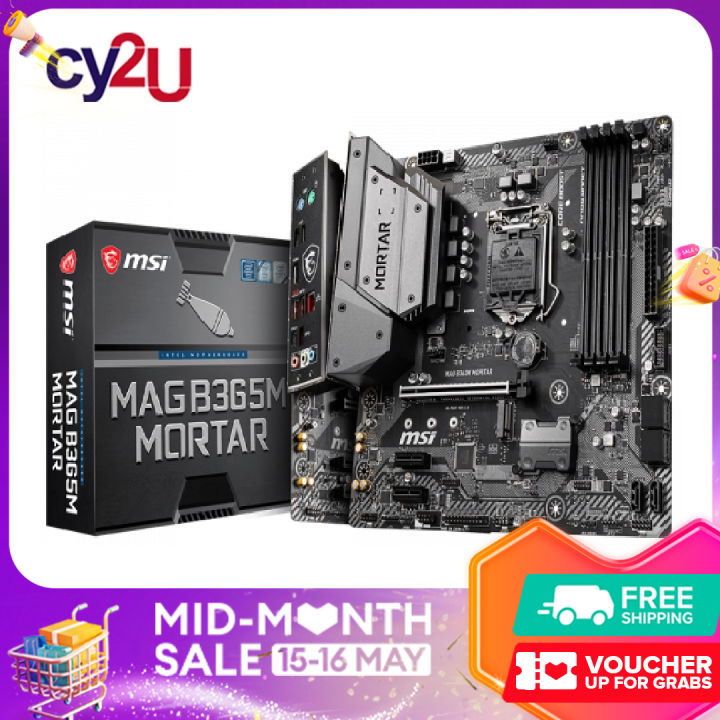 MSI MAG B365M MORTAR Intel Socket LGA1151 Micro-ATX Gaming Motherboard ...
