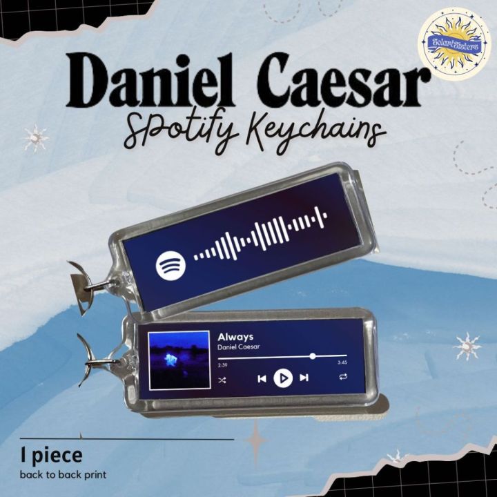 Fanmade Daniel Caesar Inspired Spotify Keychains Scannable code minimalist song keychain | Lazada PH