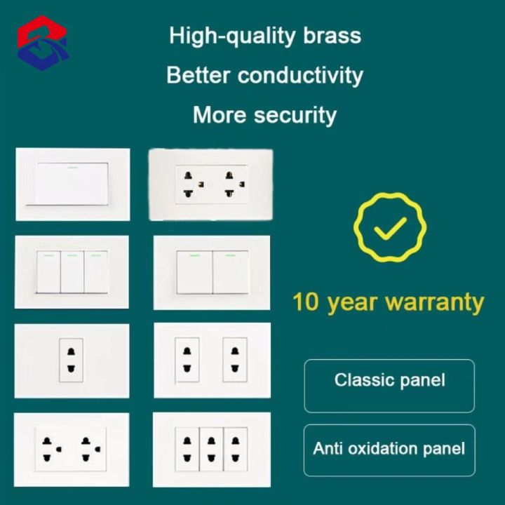 TQTQ Switch Outlet wide series universal outle 1gang 2gang 3gang outlet ...