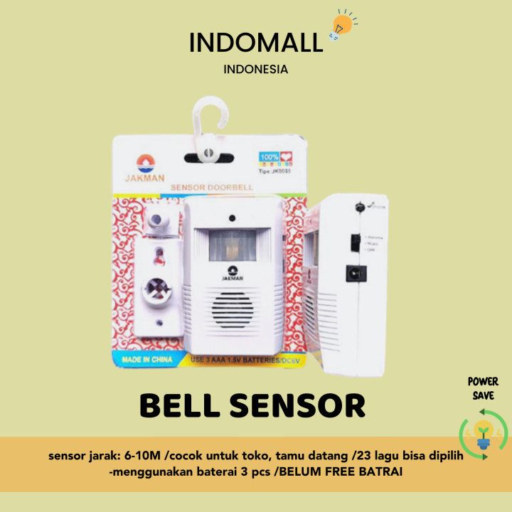 Bell sensor gerak / bell sensor musik / bell anti maling | Lazada Indonesia