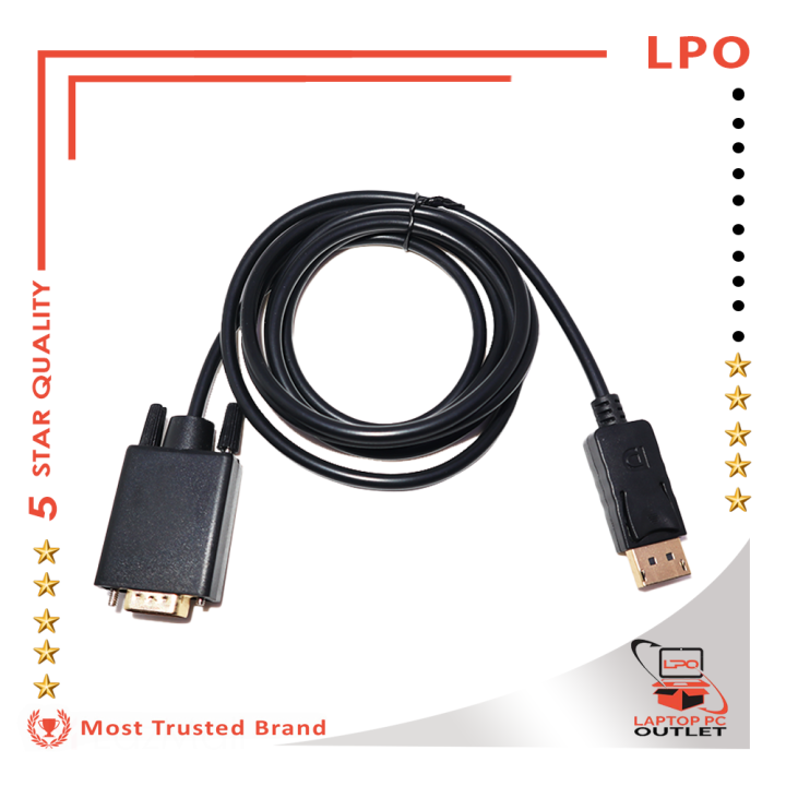 LPO 1.5M DP DisplayPort to VGA Cable Adapter Compatible with Computer Connectors | Lazada PH