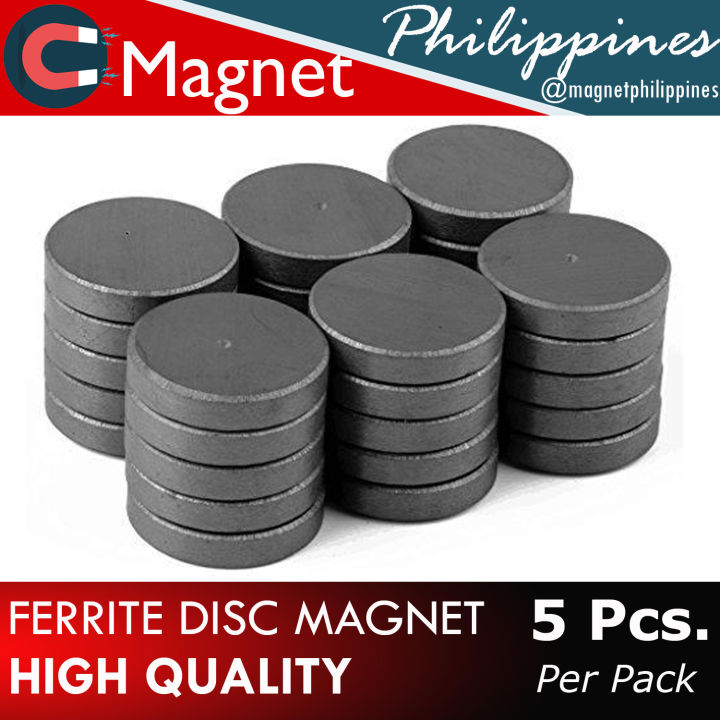 5 Pieces/Pack Y10 FERRITE Round Disc Magnets 2mm Thick 1-SIDE Magnetized [OPTIONS for D12mm ...