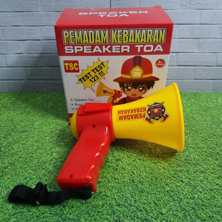 Mainan Speaker TOA Pemadam - Megaphone Anak Edukatif Batre | Lazada ...
