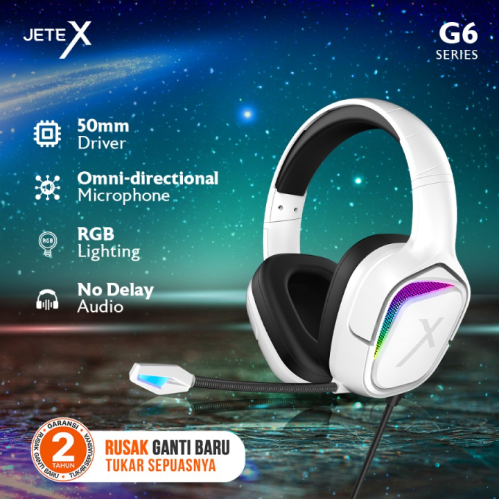 Headset Gaming Headphone Gaming Noise Cancelling JETEX G6 - Garansi 2 ...