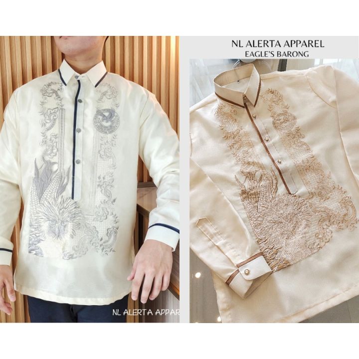 COD MODERN BARONG FOR MEN EAGLE EMBROIDERED | Lazada PH