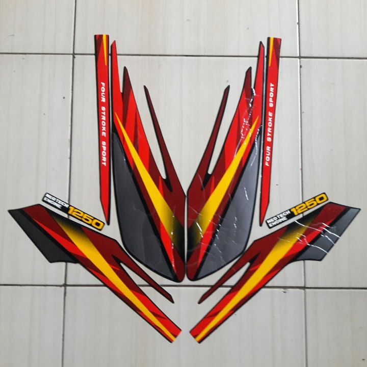 Striping Stiker Motor Honda GL Max 1998 Hitam Merah | Lazada Indonesia