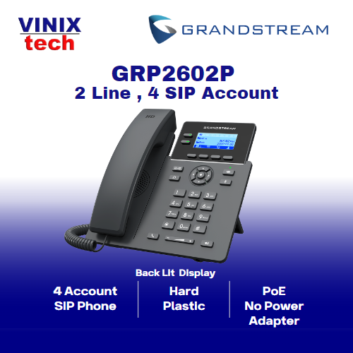 Grandstream GRP2602P (2-line 4 Account model designed with zero-touch ...