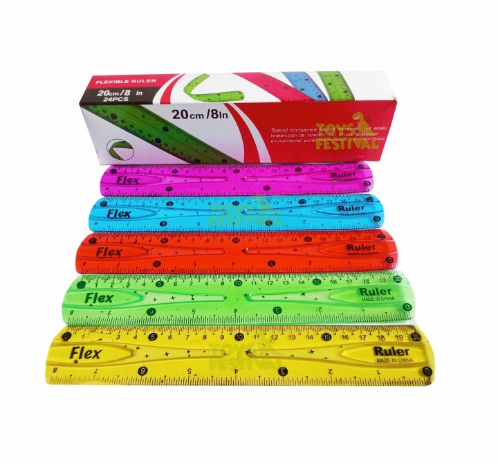 Penggaris Panjang Lentur Flexible Ruler 20 cm 8 inch Transparant ...