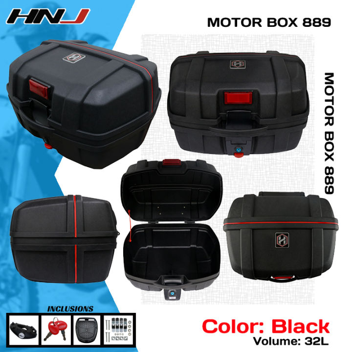 hnj 889 motorcycle storage box top box motorbox 32L | Lazada PH
