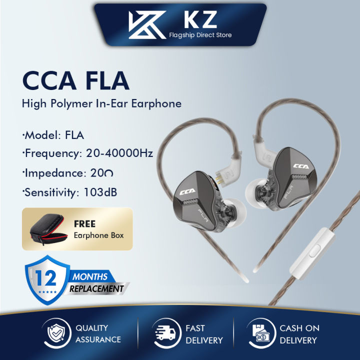CCA FLA Wired Earbuds 10mm Dynamic Driver IEMs Earphones,2Pin ...