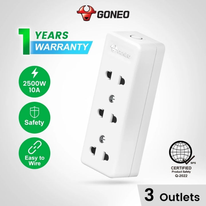 Bull Wallmount Surface type 3 Gang Rewireable Wall Power Strip Socket ...