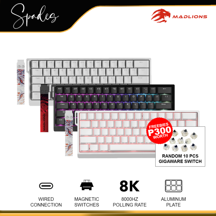 Madlion MAD 60 HE PRO 60% Wired RGB 8K Rapid Trigger Magnetic Switch ...