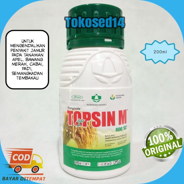 fungisida TOPSIN M 500 SC 200 ml metilteofanat untuk jamur tanaman ...