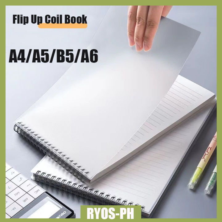 Steno Minimalist Style Spiral Notebook Standing A6/A5/B5/A4 Transparent Cover | Lazada PH