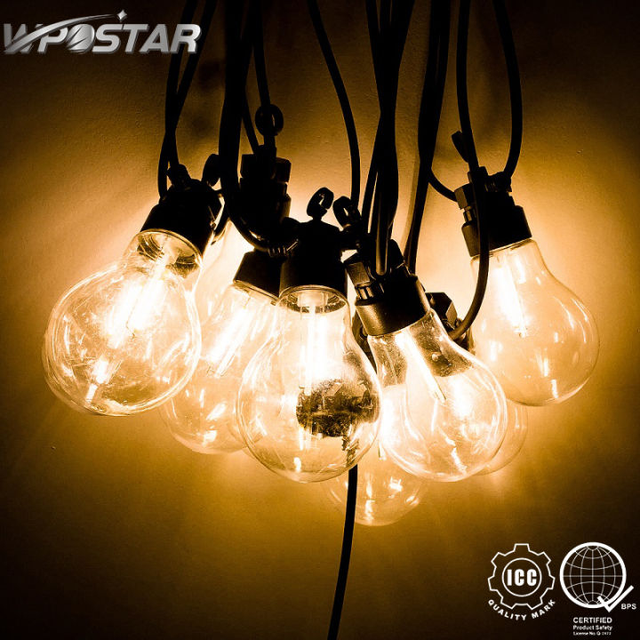 10/20LEDS Christmas String light Edison bulb Patio outdoor fairy lights ...