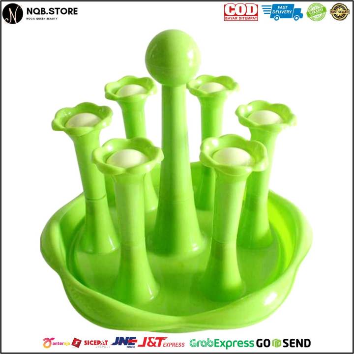 Tatakan Gelas Plastik DAISUKI 6 Tiang Tempat Cangkir Golden Sunkist ...