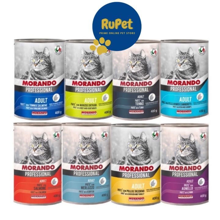 Morando Professional Pate Cat Can Cat Wet Food 400g - (Beef, Fish ...