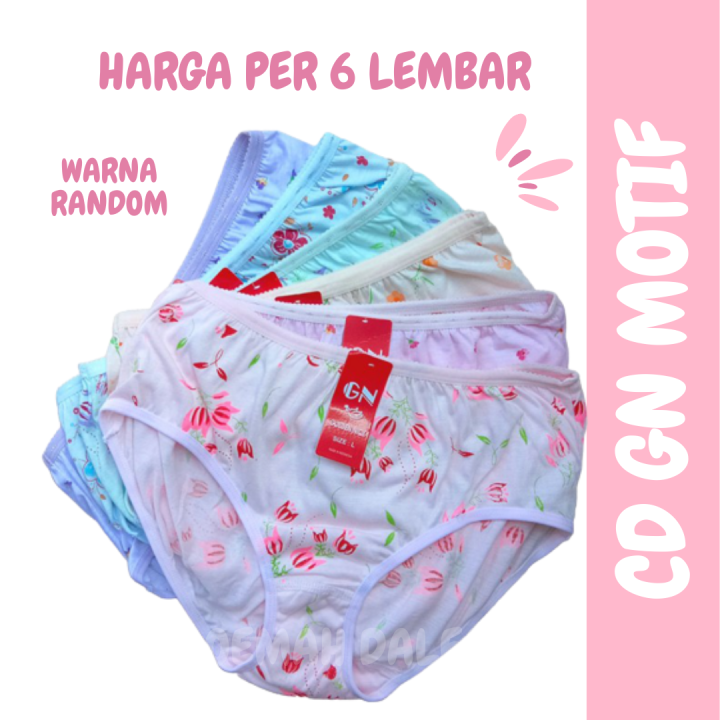 CD Golden Nick Motif Celana Dalam Wanita GN Sablon Motif Bunga Celana ...
