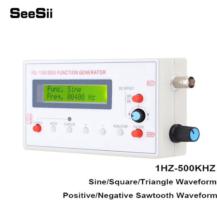 SeeSii 1HZ-500KHZ DDS Functional Signal Generator Frequency Meter ...