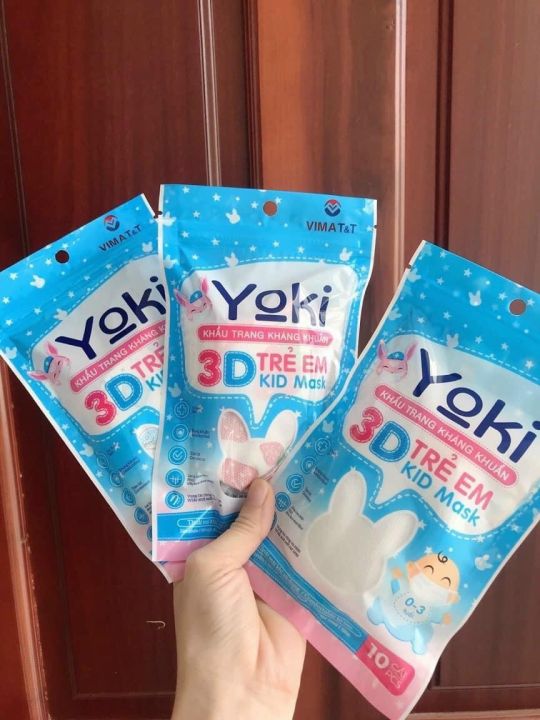 KHẨU TRANG TRẺ EM YOKI 3D MASK CUTE CHUẨN CHỐNG KHUẨN | 1 BỊCH / 10 CÁI ...
