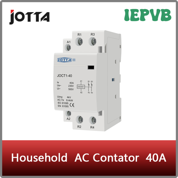 IEPVB 2P 32A 40A 63A 220V/230V 50/60HZ din rail household ac contactor 2NO / 2NC / 1NO 1NC QVBAG ...
