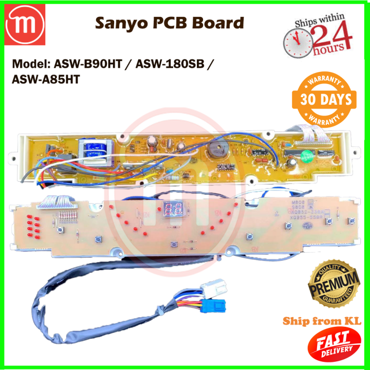 SANYO WASHING MACHINE PCB BOARD ASW-B90HT / ASW-180SB/ ASW-A85HT XQB60 ...