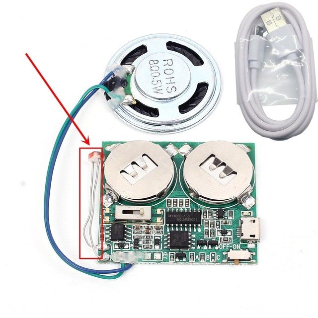 Recordable Sound Module Button Control Sound Chip 8M MP3 WAV Music ...