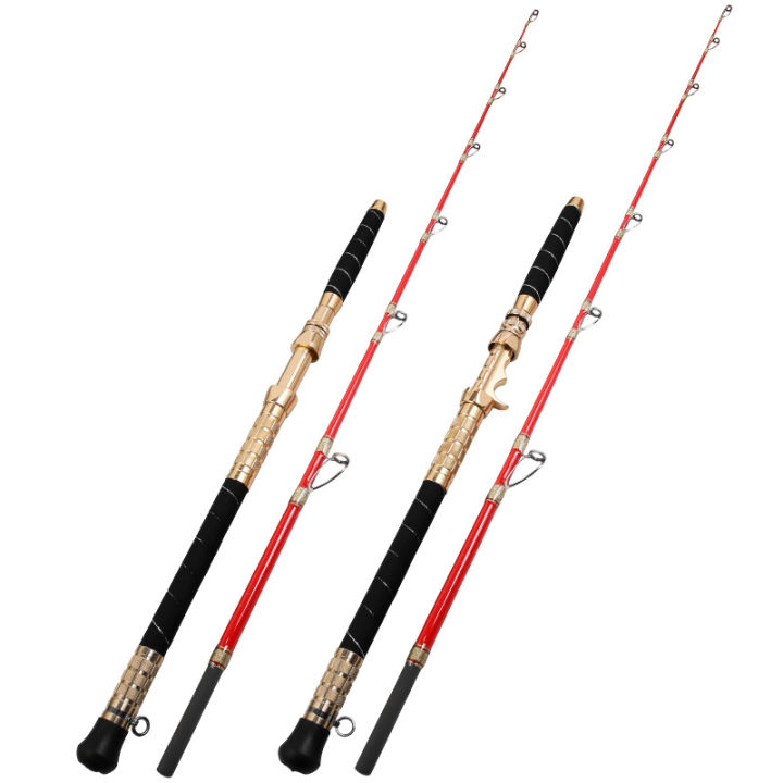 【TRAINFIS】30KG 1.65M Solid Boat Fishing Rod Hard Jigging Fishing Rod ...