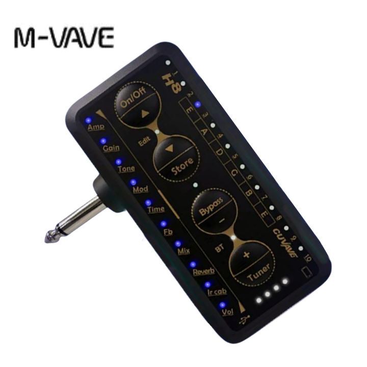 M-VAVE Mini Rechargeable Speakers H8 Guitar Headphone Amp effect has a ...
