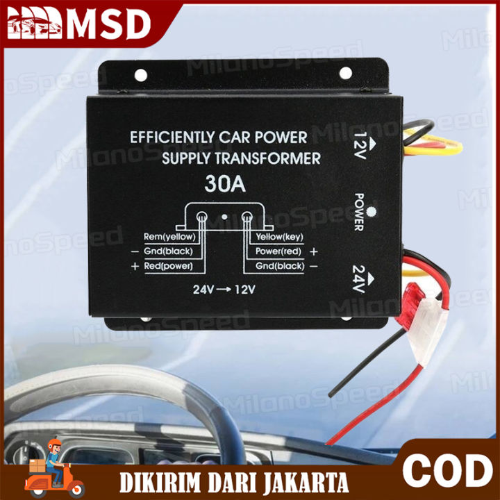 CONVERTER STEP DOWN DC 24V TO 12V 24-12 VOLT 30A AKI MOBIL TRUK BUS | Lazada Indonesia